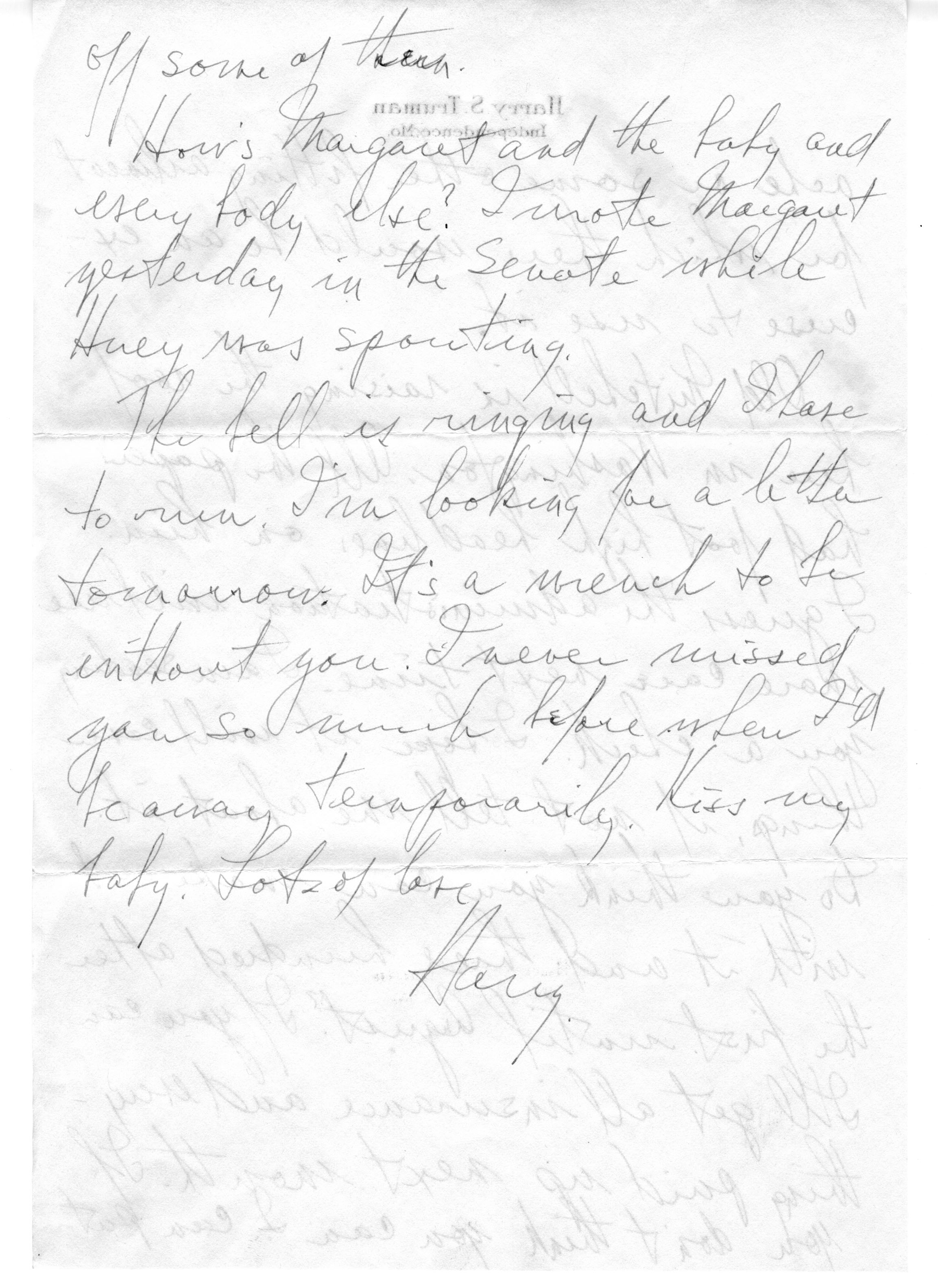 From Harry S. Truman to Bess W. Truman, June 18, 1935 | The Pendergast ...