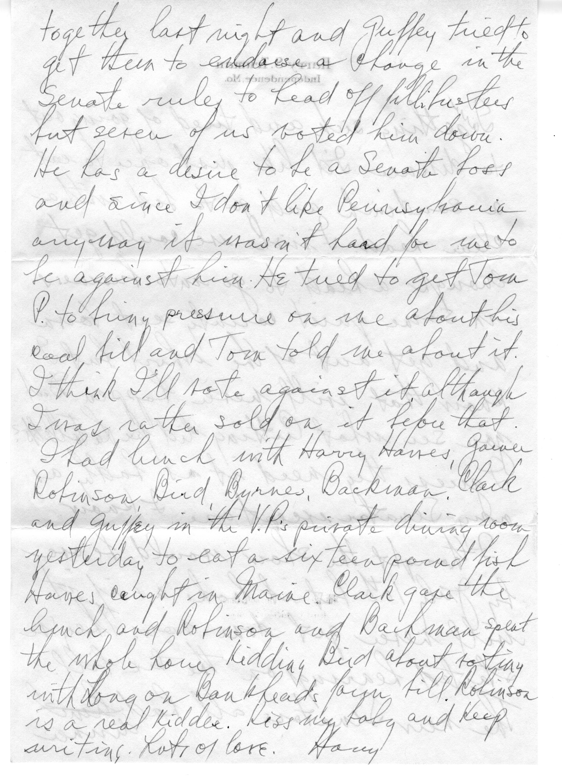 From Harry S. Truman to Bess W. Truman, June 26, 1935 | The Pendergast ...