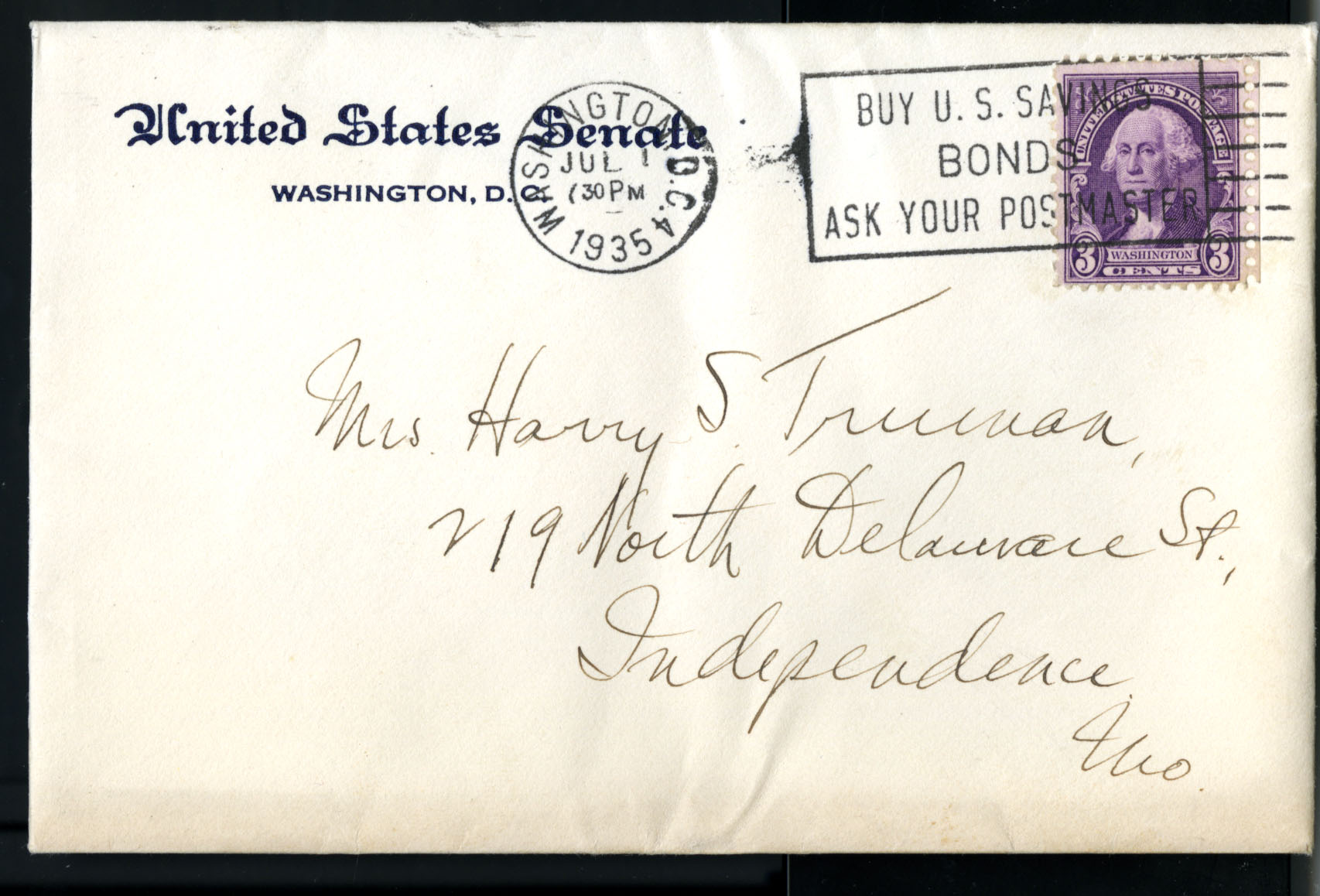 From Harry S. Truman to Bess W. Truman, July 1, 1935 | The Pendergast Years