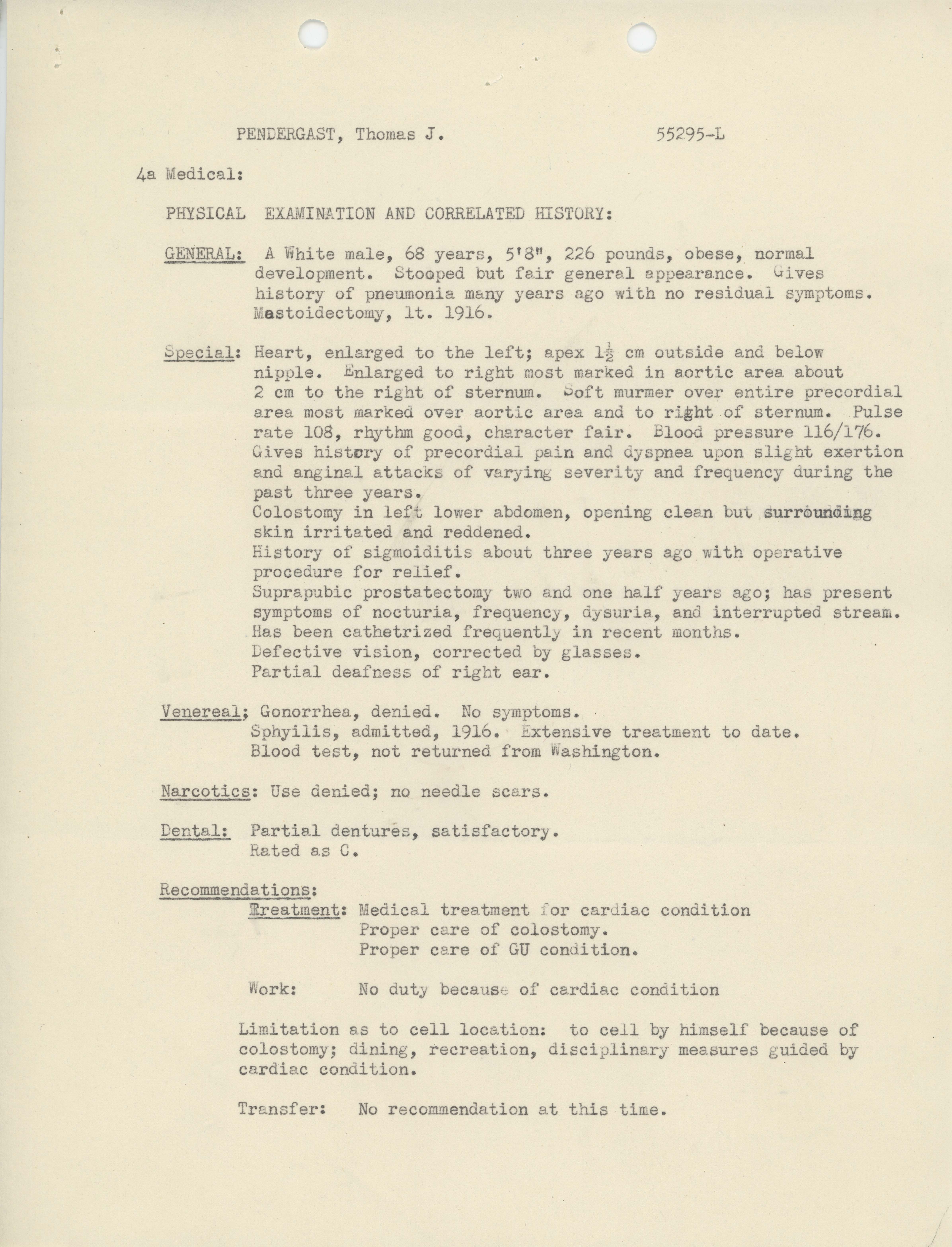 Tom Pendergast Inmate File: Justin K. Fuller Memorandum | The ...