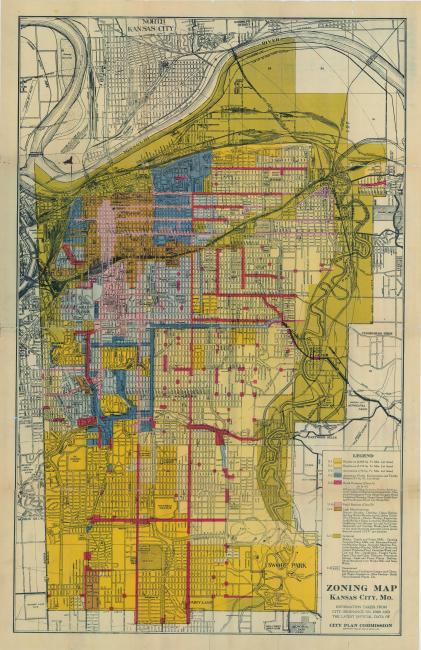 1923 Zoning Map of Kansas City, Missouri | The Pendergast Years