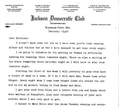 Jackson Democratic Club | The Pendergast Years