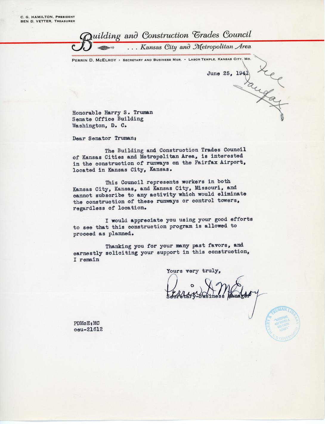 From Perrin D. McElroy to Harry S. Truman | The Pendergast Years