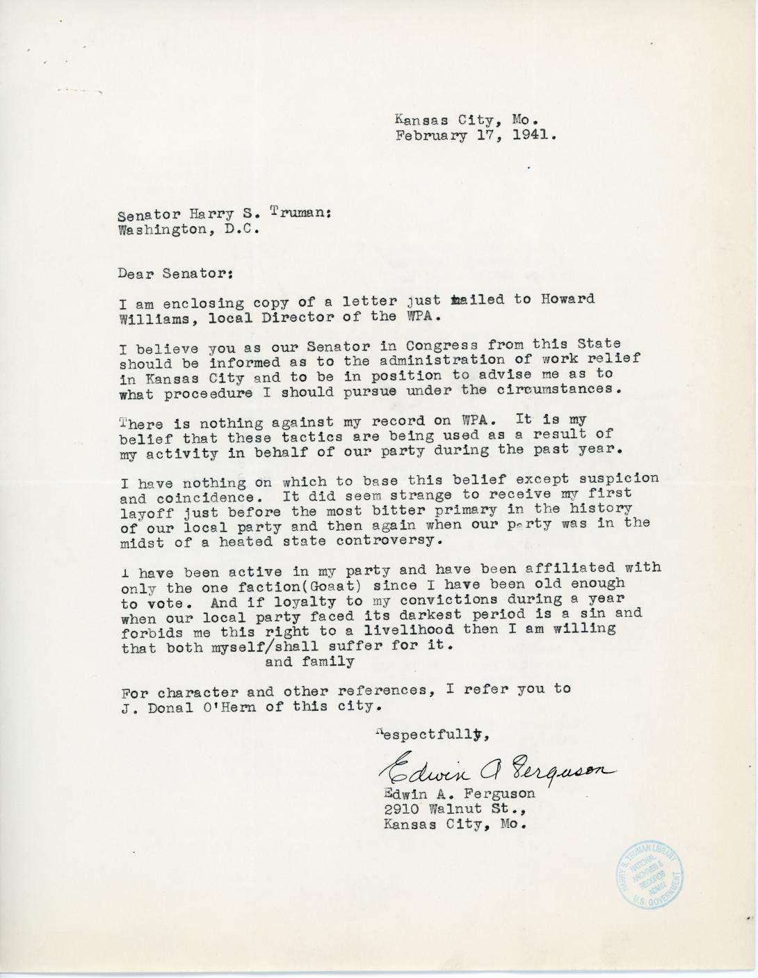 From Edwin A. Ferguson to Harry S. Truman | The Pendergast Years